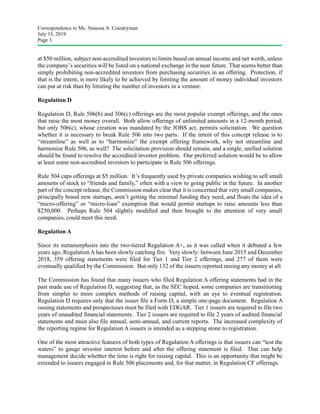 Sec Request for Comments Securities Offerings Rule 506, Form S-1 Reg A ...