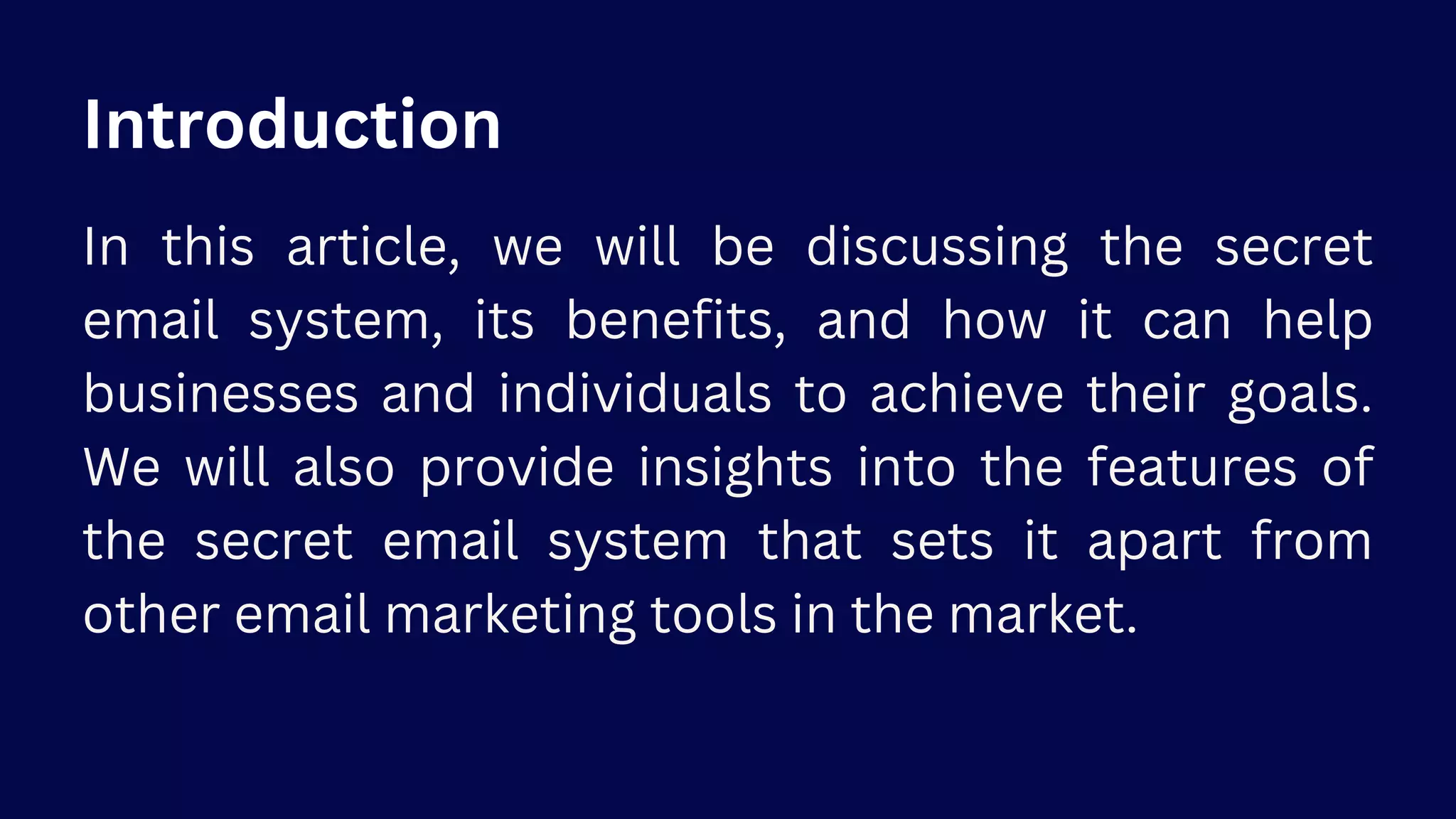 secret Email system Review | PDF