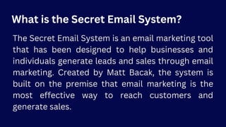 secret Email system Review | PDF
