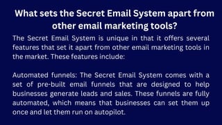 secret Email system Review | PDF