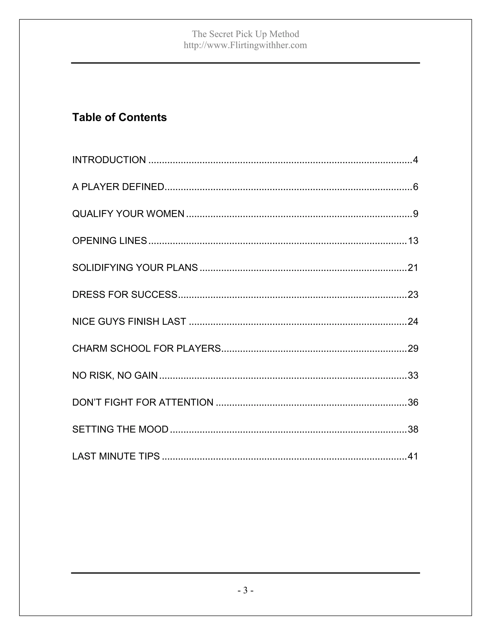 Secret pick-up-method | PDF