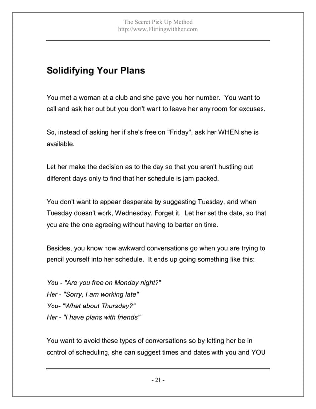 Secret pick-up-method | PDF