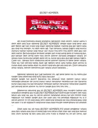 Secret admirer | DOCX