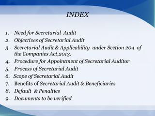 Secretarial Audit Company Secretary ICSI | PDF