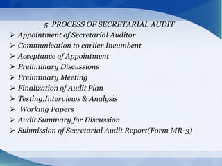 Secretarial Audit Company Secretary ICSI | PDF