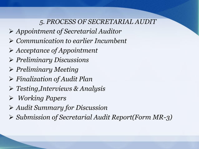 Secretarial Audit Company Secretary ICSI | PDF