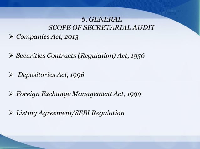 Secretarial Audit Company Secretary ICSI | PDF