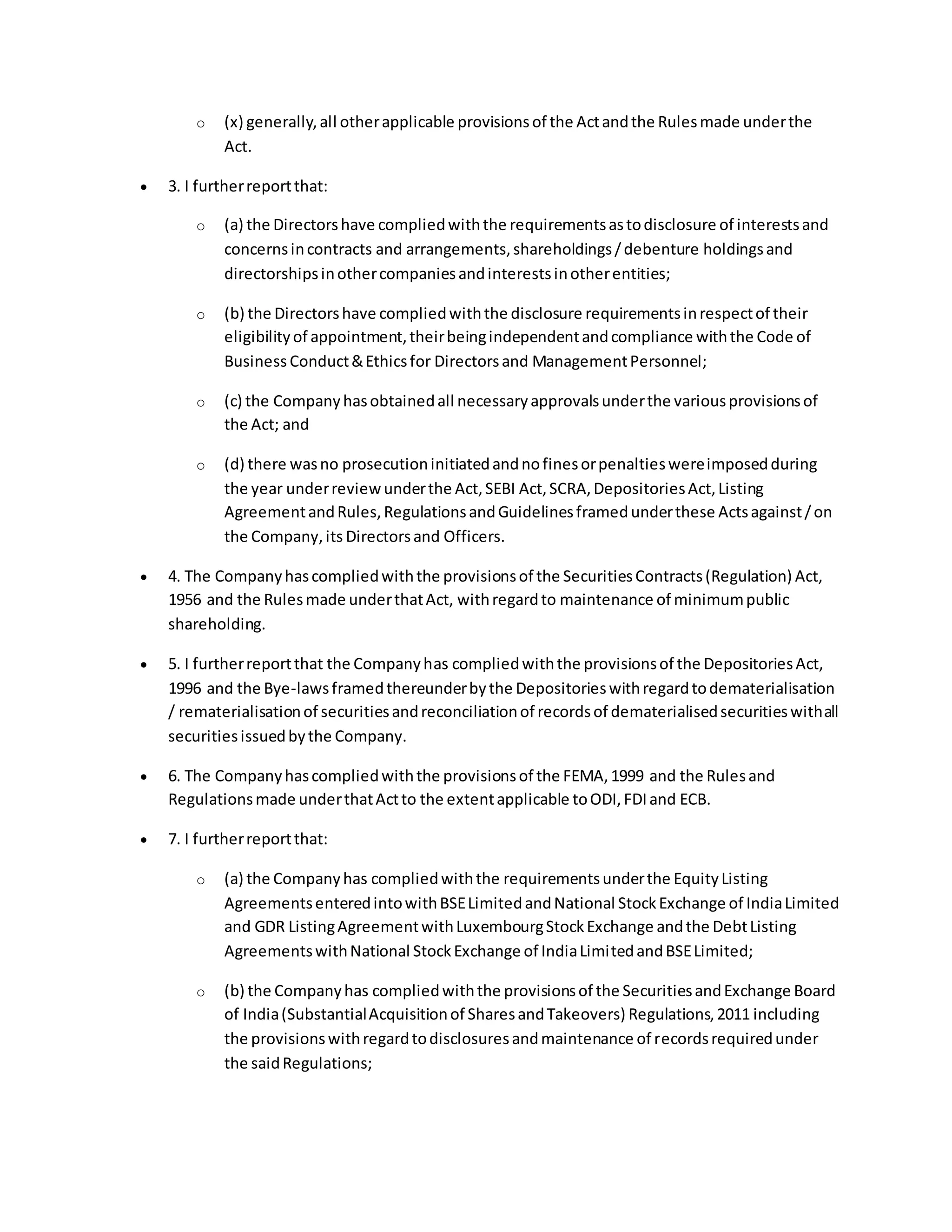 Secretarial audit report | DOCX