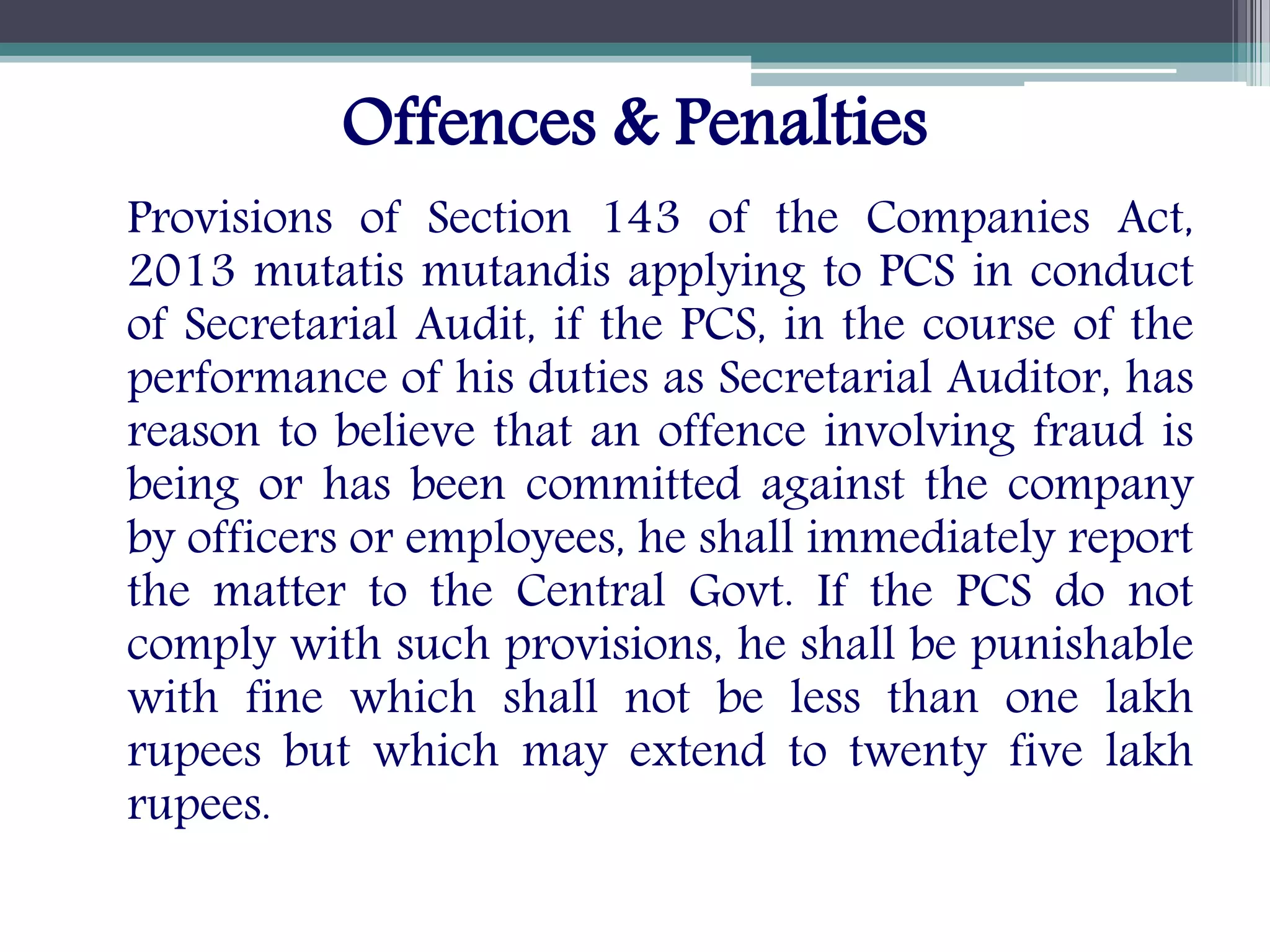 Secretarial Audit | PPT