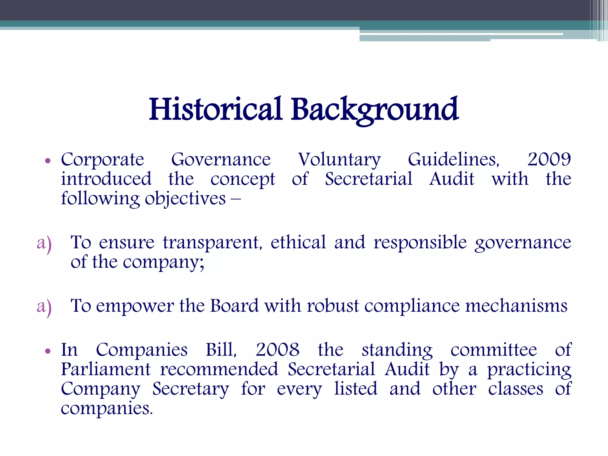 Secretarial Audit | PPT