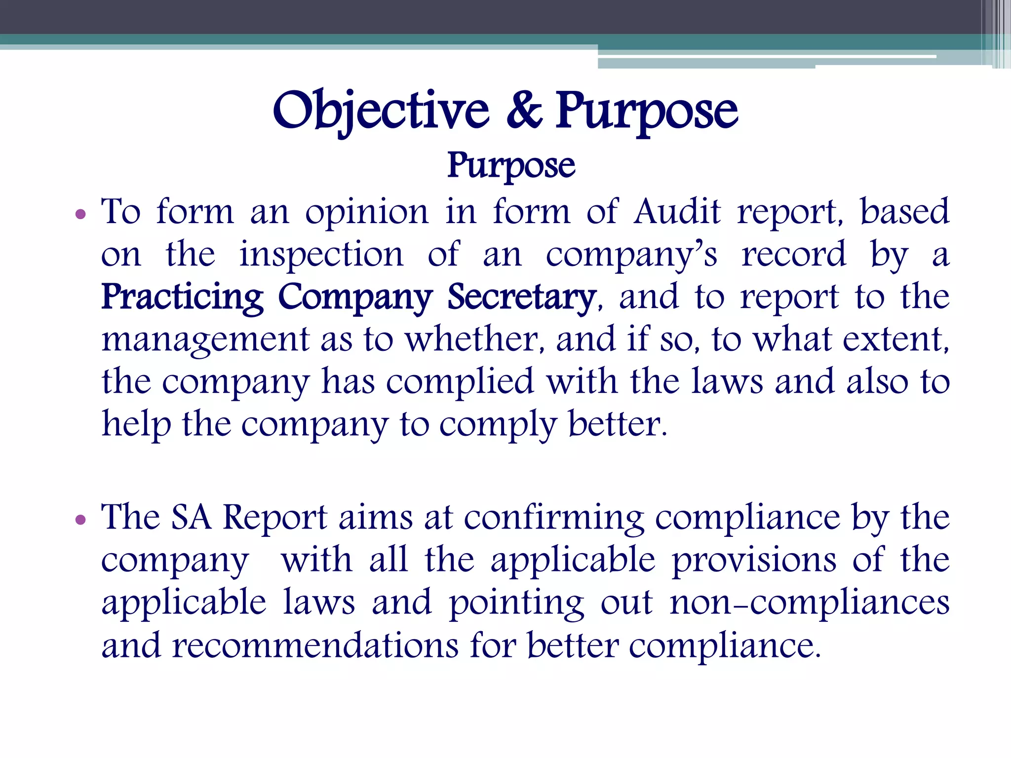 Secretarial Audit | PPT