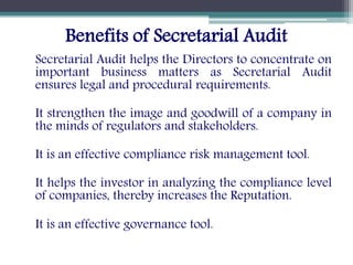 Secretarial Audit | PPT