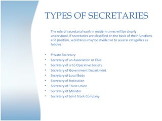 Secretarial Communication | PPT