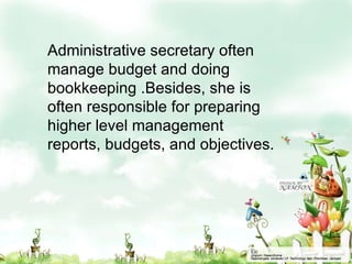 Secretarial Job Functions | PPT