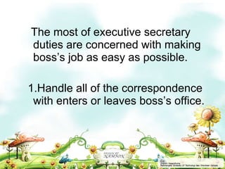 Secretarial Job Functions | PPT