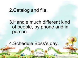 Secretarial Job Functions | PPT