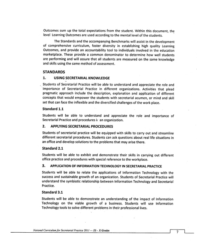 Secretarial Practice (IX-X) | PDF