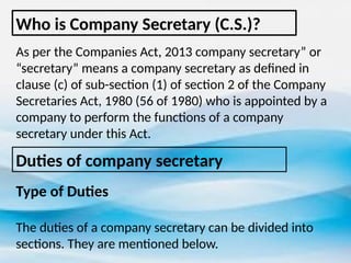 secretarial practices ppt.pptx notes to learn | PPTX