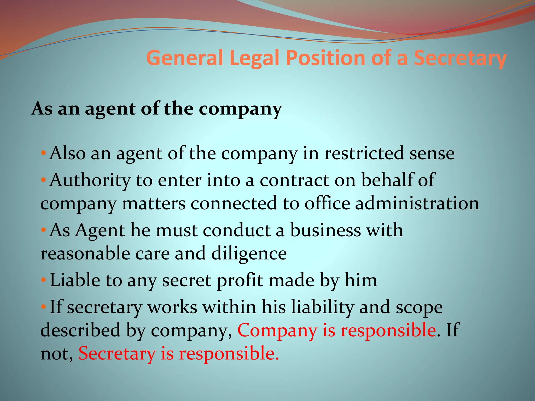 SECRETARIAL PRACTICE - Duties and responsibilities of Company secretary ...