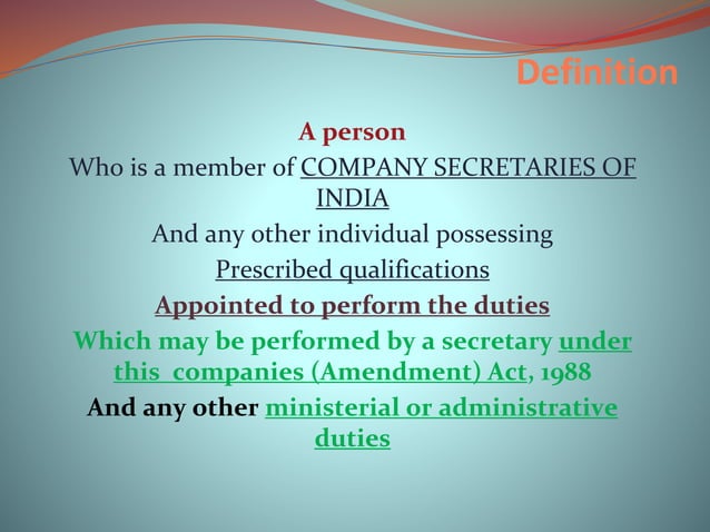 SECRETARIAL PRACTICE - Duties and responsibilities of Company secretary ...
