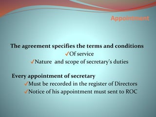 SECRETARIAL PRACTICE - Duties and responsibilities of Company secretary ...