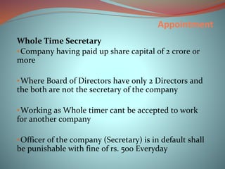 SECRETARIAL PRACTICE - Duties and responsibilities of Company secretary ...