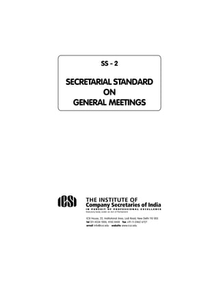 Secretarial standard 2 | PDF