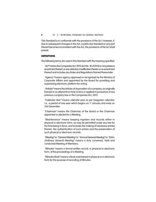 Secretarial standard 2 | PDF