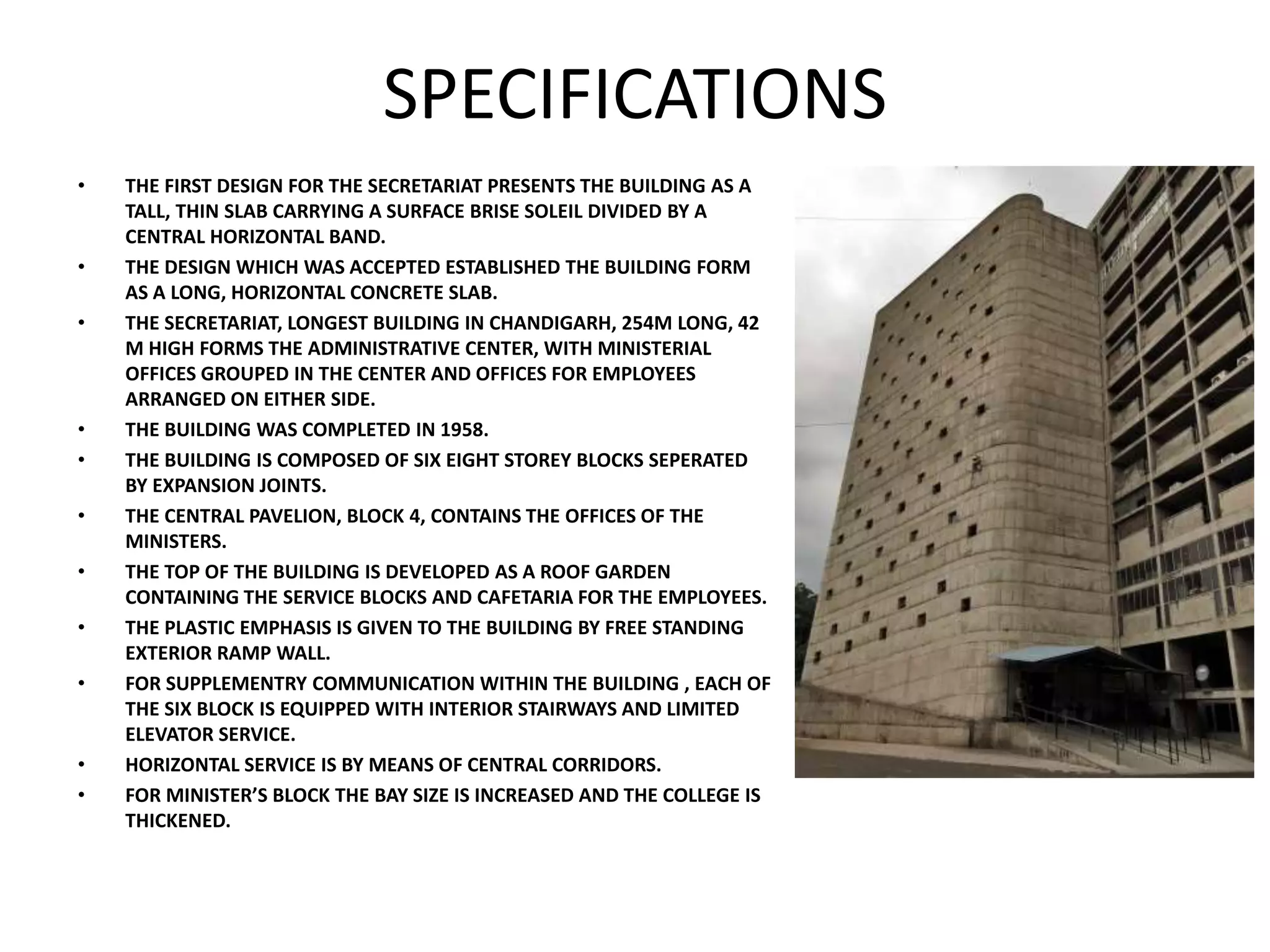 Secretariat building, chandigarh | PPTX