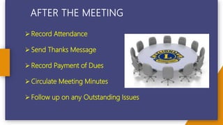 Roles & Responsibilities of a Club Secretary | PPTX
