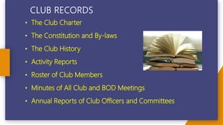 Roles & Responsibilities of a Club Secretary | PPTX