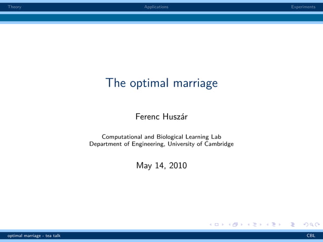 The optimal marriage | PPT