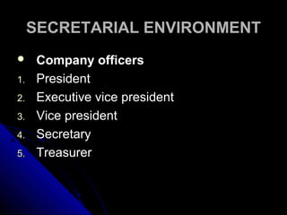 Secretaryship | PPT