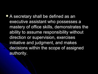Secretaryship | PPT