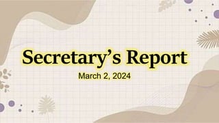 Secretarys Report in SAbbath School.pptx