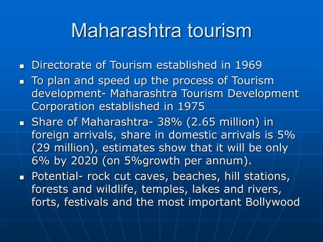 Maharashtra Tourism Development | PPT