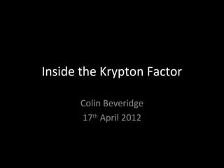 Inside the Krypton Factor | PPT