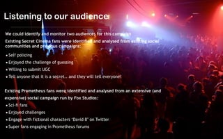 Secret Cinema case study: Project Prometheus | KEY