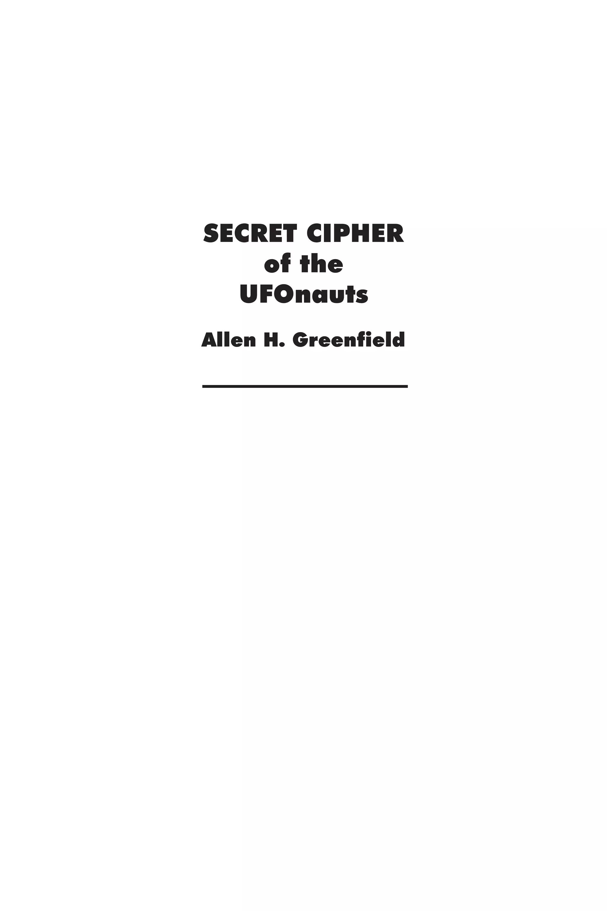 Secret cipher of the uf onauts by allen h. greenfield | PDF