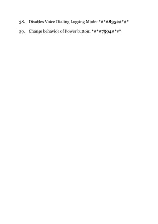 Secret code android | DOCX