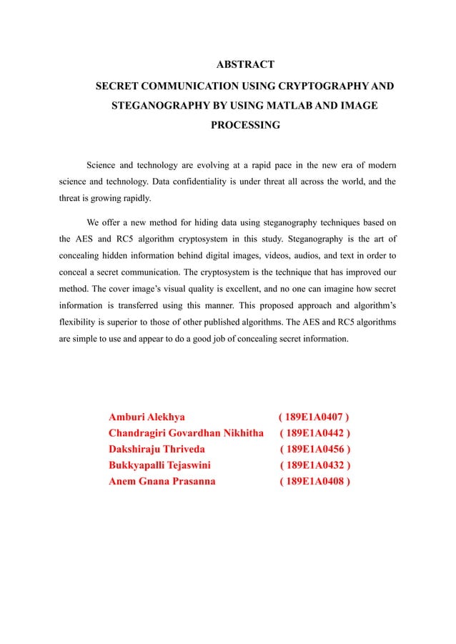 Secret Communication Project Abstract.pdf