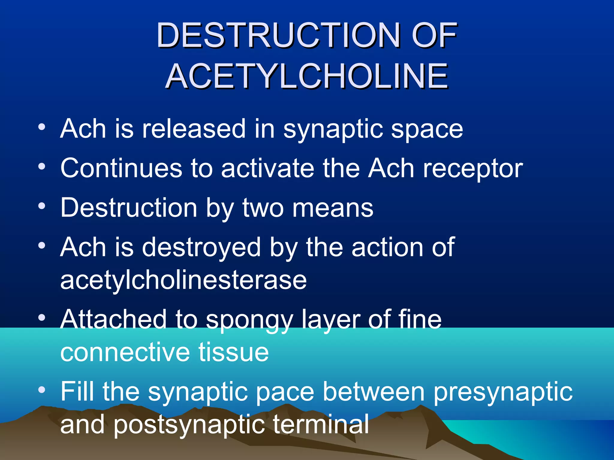Secretion of ach on nerve terminal | PPT