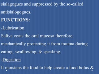 Secretions of the Oral Cavity and their Interactions on Tooth Surfaces ...