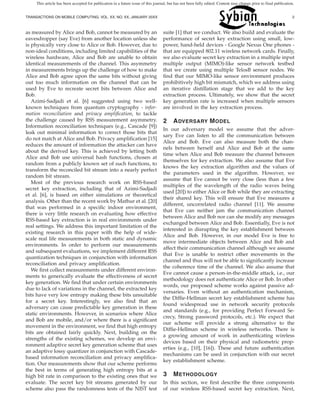 Secret key extraction from wireless signal strength in real ...