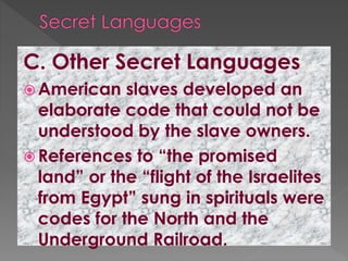 Secret language and language games | PPTX