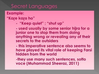 Secret language and language games | PPT