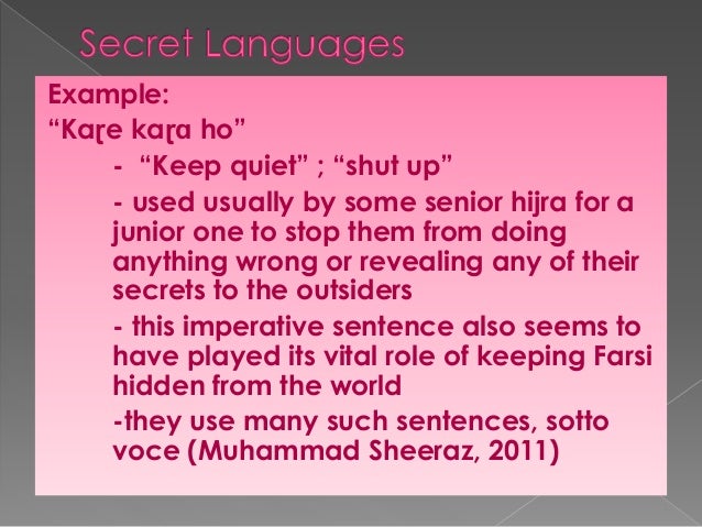 Secret language and language games