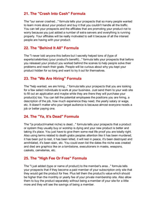 Secret Marketing Formula | PDF