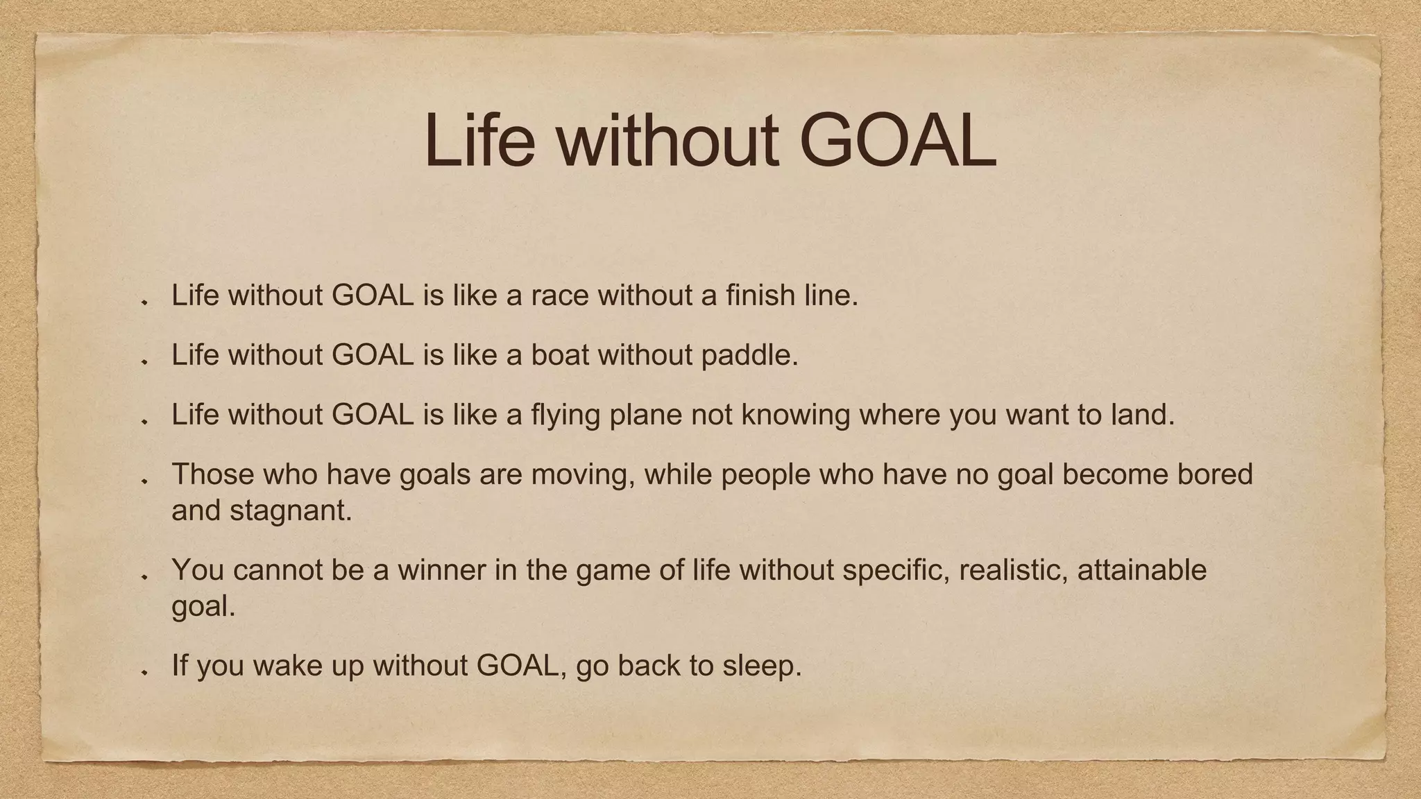 Secret of goal setting | PPSX