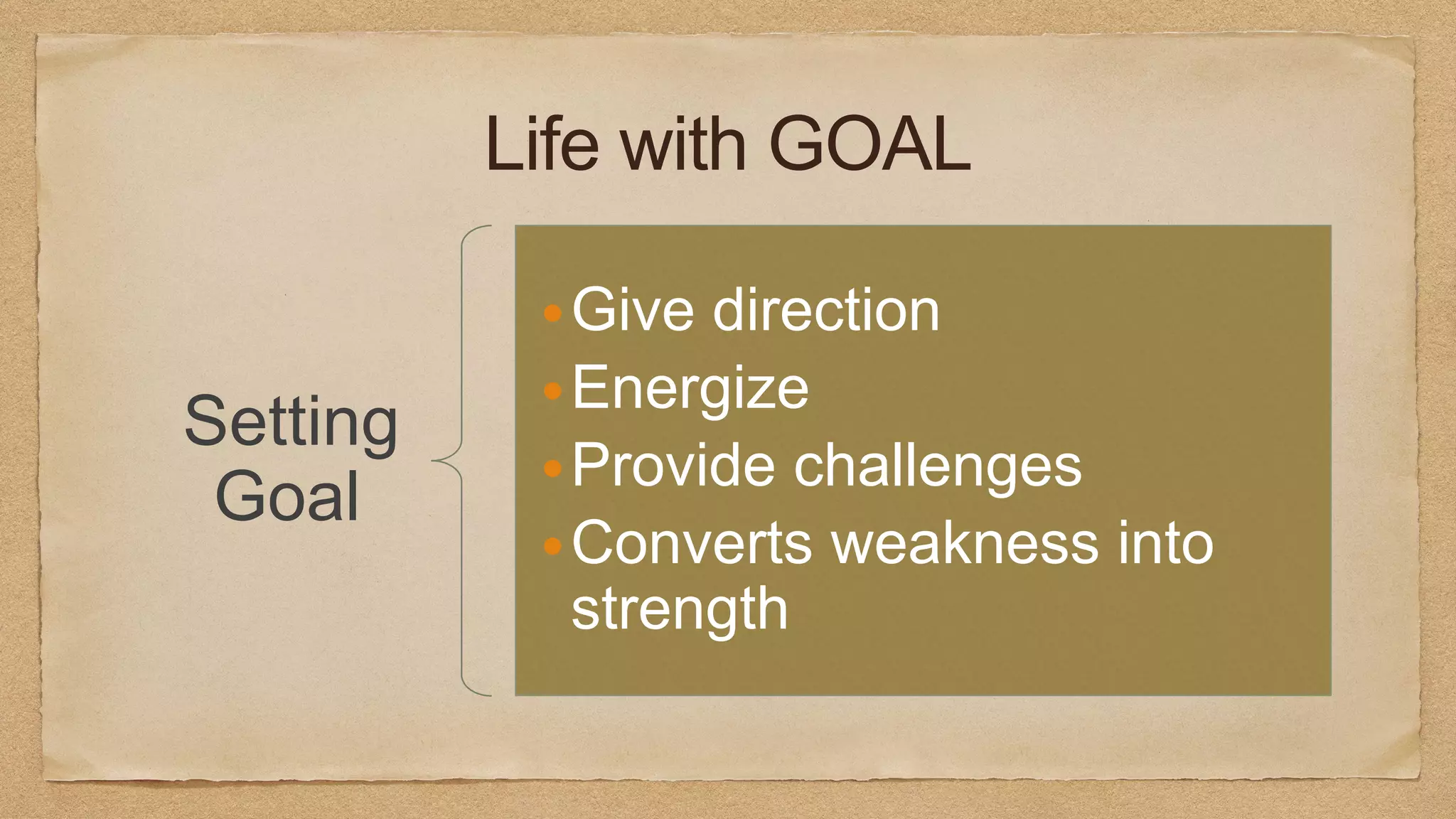 Secret of goal setting | PPSX